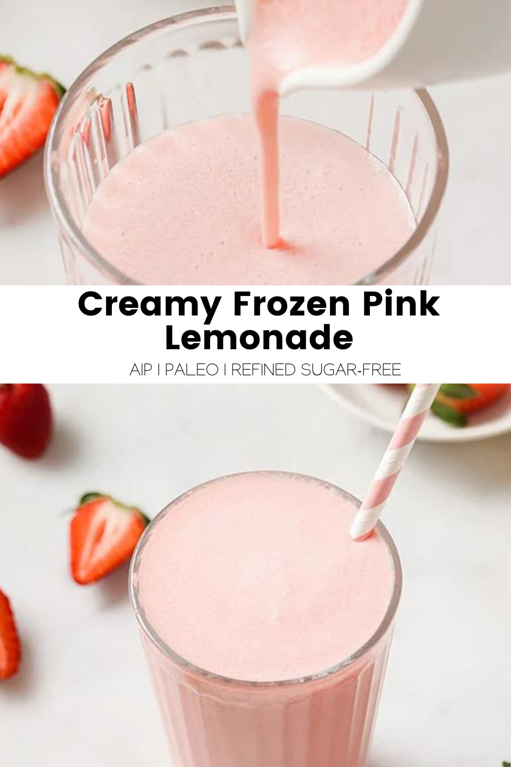 Creamy Frozen Pink Lemonade (Paleo, AIP, Refined Sugar Free) - Unbound ...