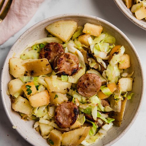 Cabbage and Sausage Breakfast Skillet - Unbound Wellness