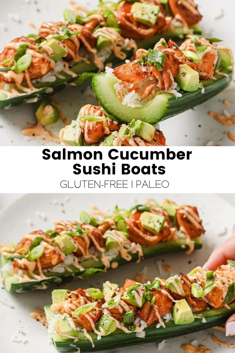 Salmon Cucumber Sushi Boats - Unbound Wellness