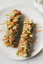 Salmon Cucumber Sushi Boats - Unbound Wellness