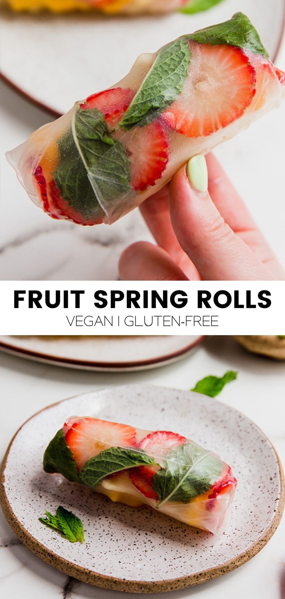 Fruit Rice Paper Rolls with Yogurt Sauce - Unbound Wellness