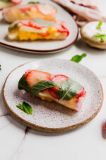 Fruit Rice Paper Rolls with Yogurt Sauce - Unbound Wellness