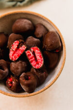 Layered Chocolate Covered Frozen Raspberries - Unbound Wellness