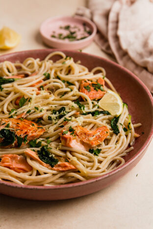 Lemon Salmon Pasta - Unbound Wellness