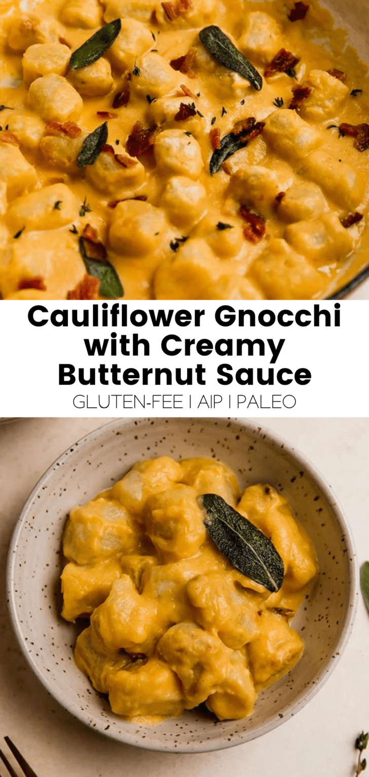 Cauliflower Gnocchi with Creamy Butternut Sauce - Unbound Wellness