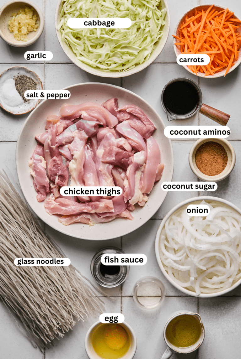 Pad Woon Sen {Thai Glass Noodle Stir Fry | Gluten Free} - Unbound Wellness