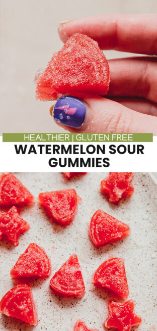 Sour Watermelon Gummies {sour patch kid copycat} - Unbound Wellness