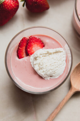 Dairy Free Strawberries & Cream Pudding - Unbound Wellness