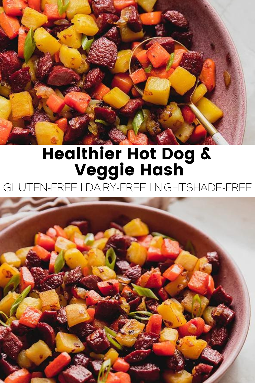 Healthier Hot Dog & Veggie Hash - Unbound Wellness