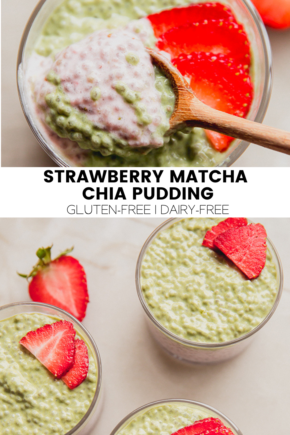 Strawberry Matcha Chia Pudding - Unbound Wellness