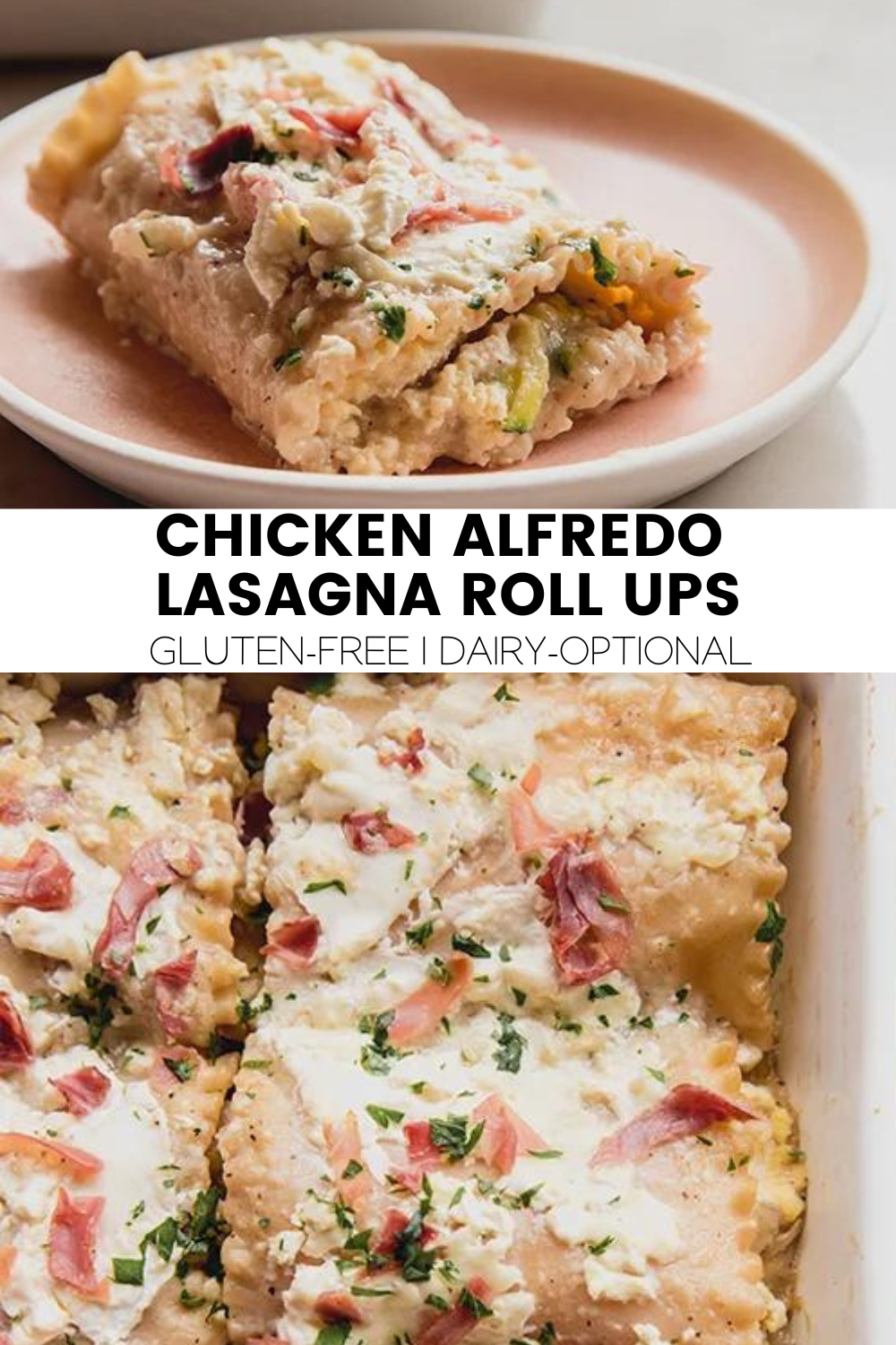 Chicken Alfredo Lasagna Roll Ups {gluten free} - Unbound Wellness