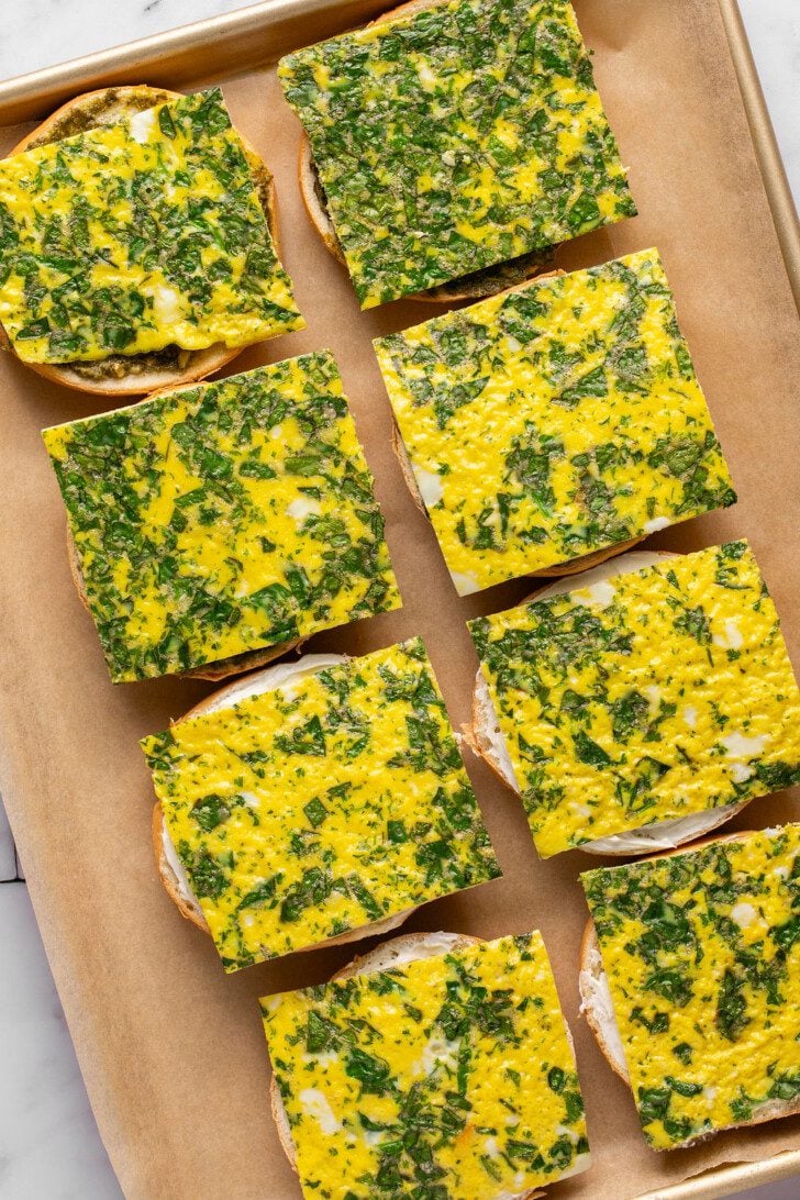 Sheet Pan Eggs And Breakfast Sandwiches Unbound Wellness