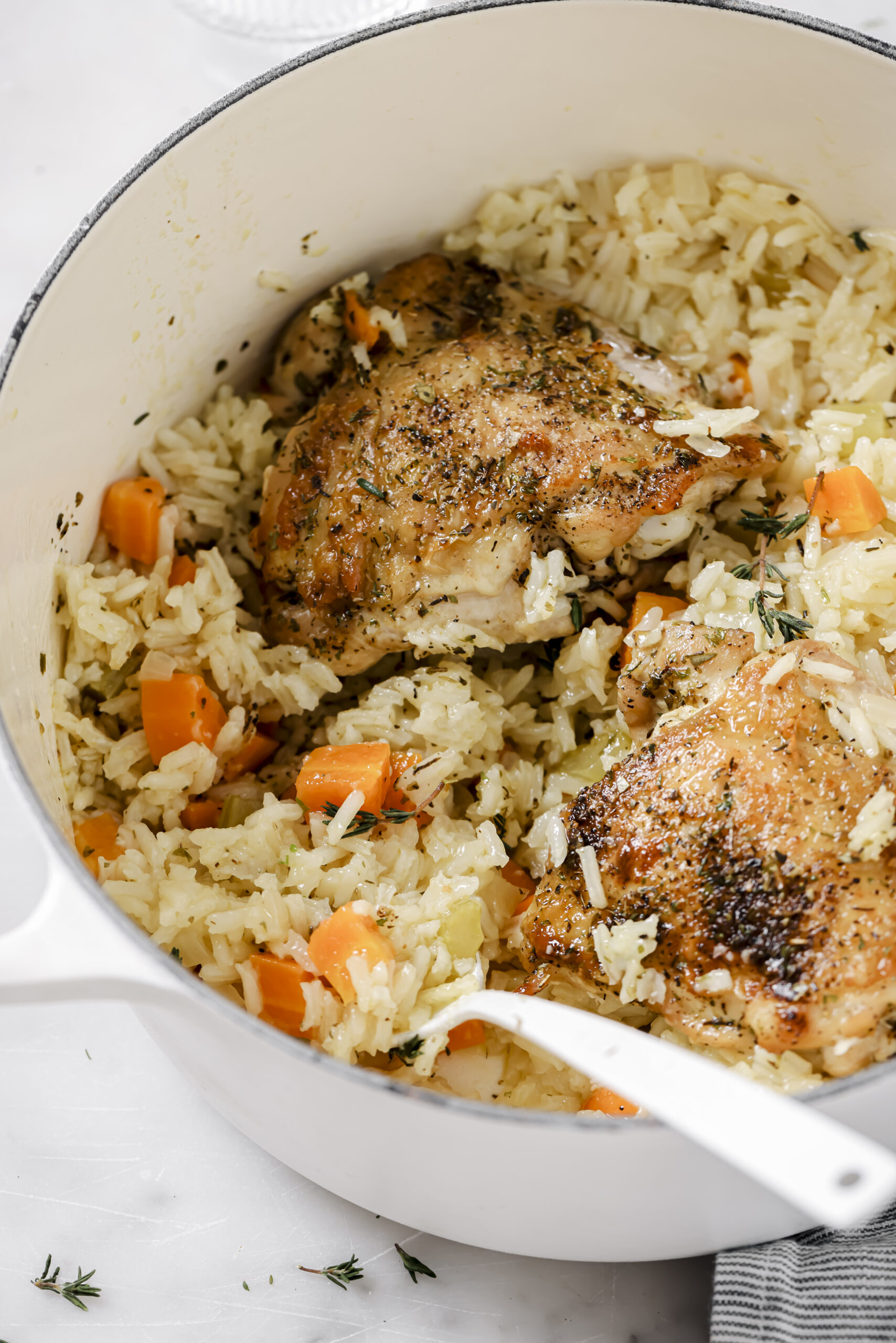 The Easiest One Pot Baked Chicken And Rice - Unbound Wellness