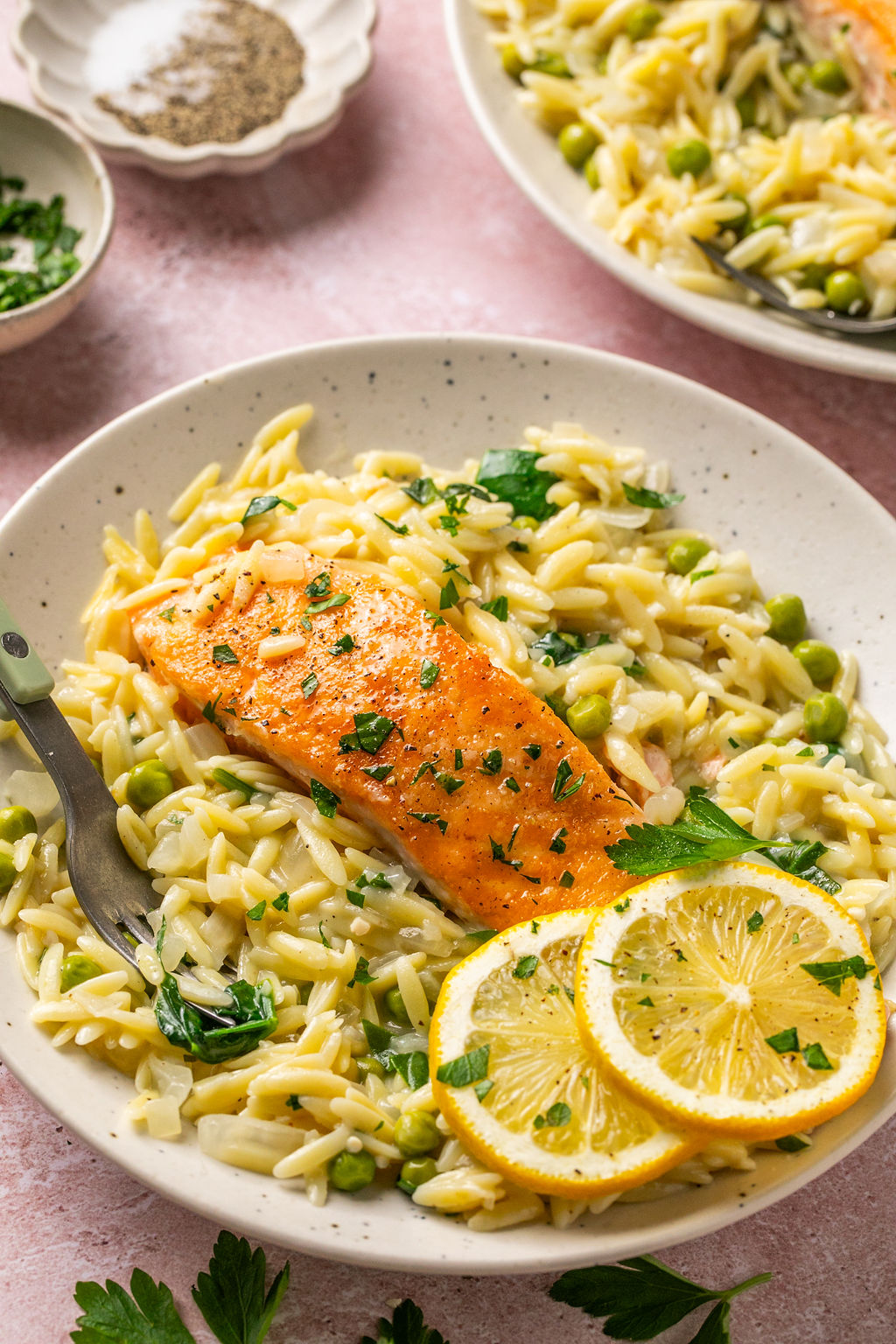 One Pan Salmon & Orzo {gluten free} - Unbound Wellness