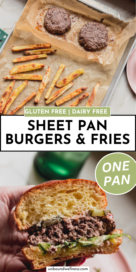 Sheet Pan Burger and Fries - Unbound Wellness