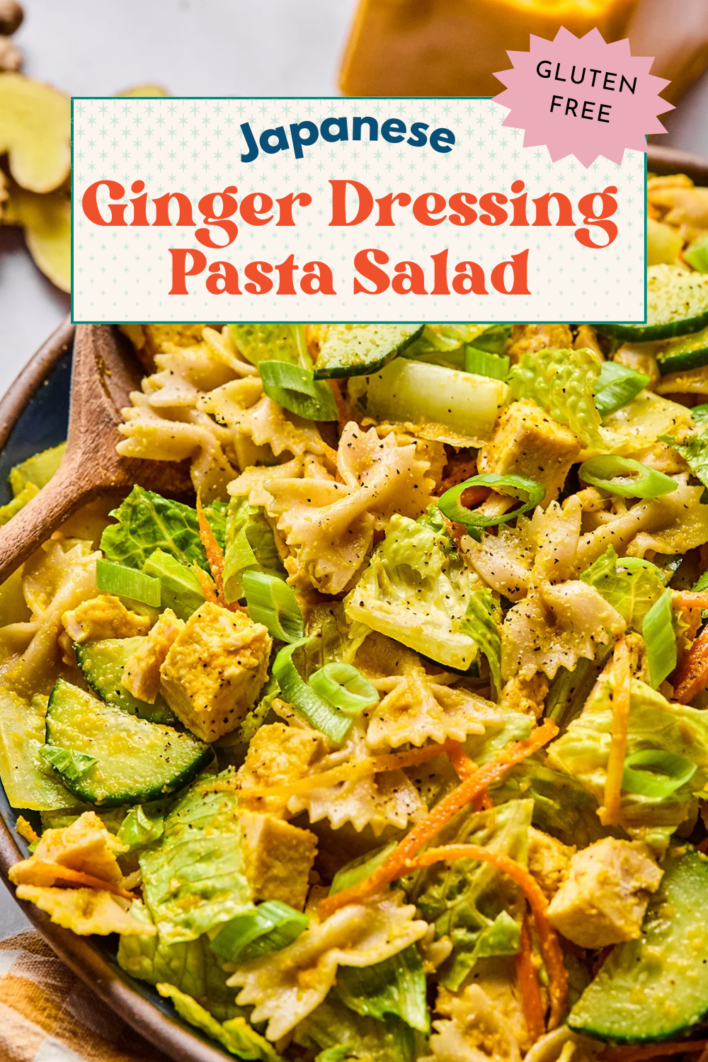Japanese Ginger Dressing Pasta Salad - Unbound Wellness