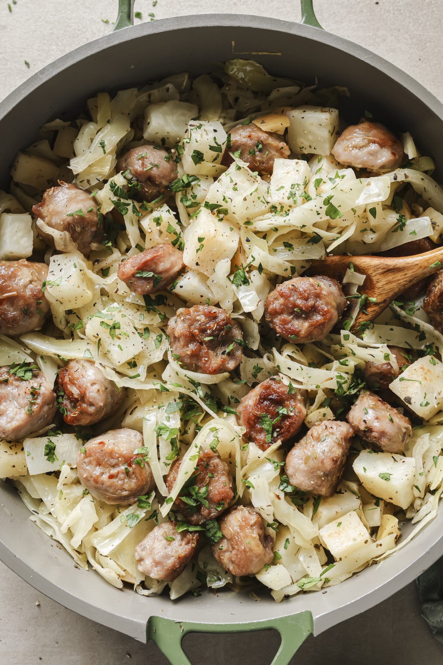 Cabbage and Sausage Breakfast Skillet - Unbound Wellness
