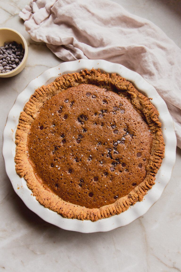 Gluten Free Chocolate Chip Cookie Pie - Unbound Wellness